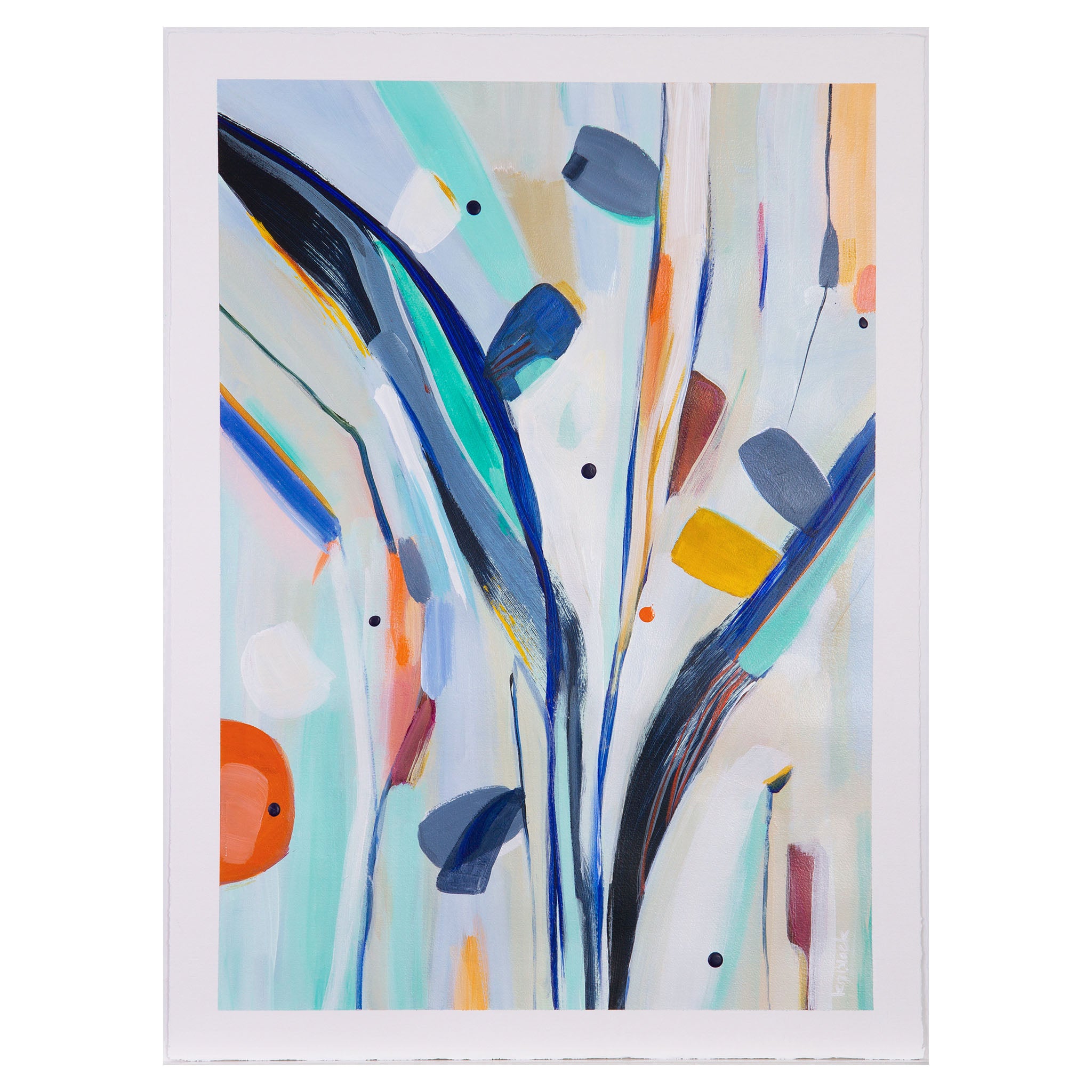 Water Slider Hustle | Original Abstract Painting on Paper by Kirsty Black